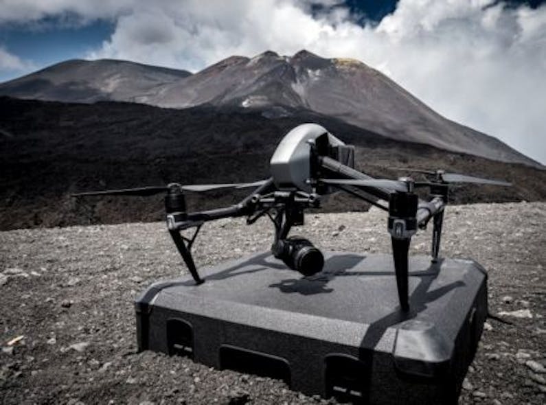 Drones aided by infrared camera collect gas from volcano | Vision ...
