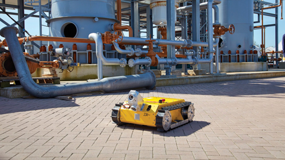 Vision-guided robot monitors and inspects hazardous environments ...