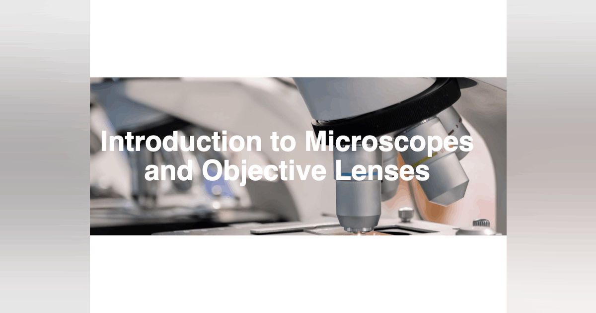 Introduction To Microscopes And Objective Lenses Vision Systems Design